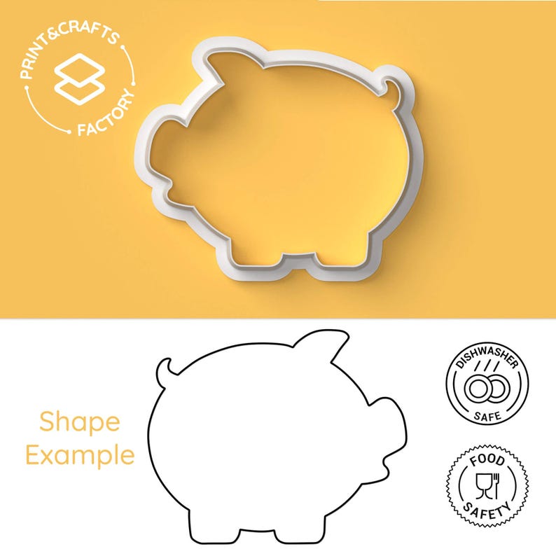 Piggy Bank Cookie Cutter – Money Saving Biscuit Mold, Kids Baking Tool ...