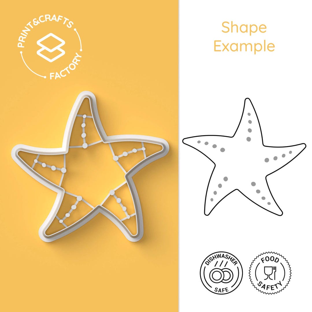 Starfish Cookie Cutter - Animal, Sea, Seafood, Ocean - Adorable and Fun ...