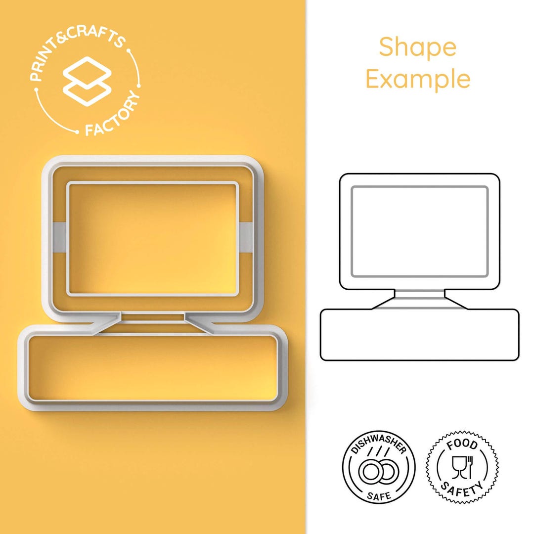 Retro Computer Cookie Cutter - Vintage, Old, Classic - Nostalgic and ...