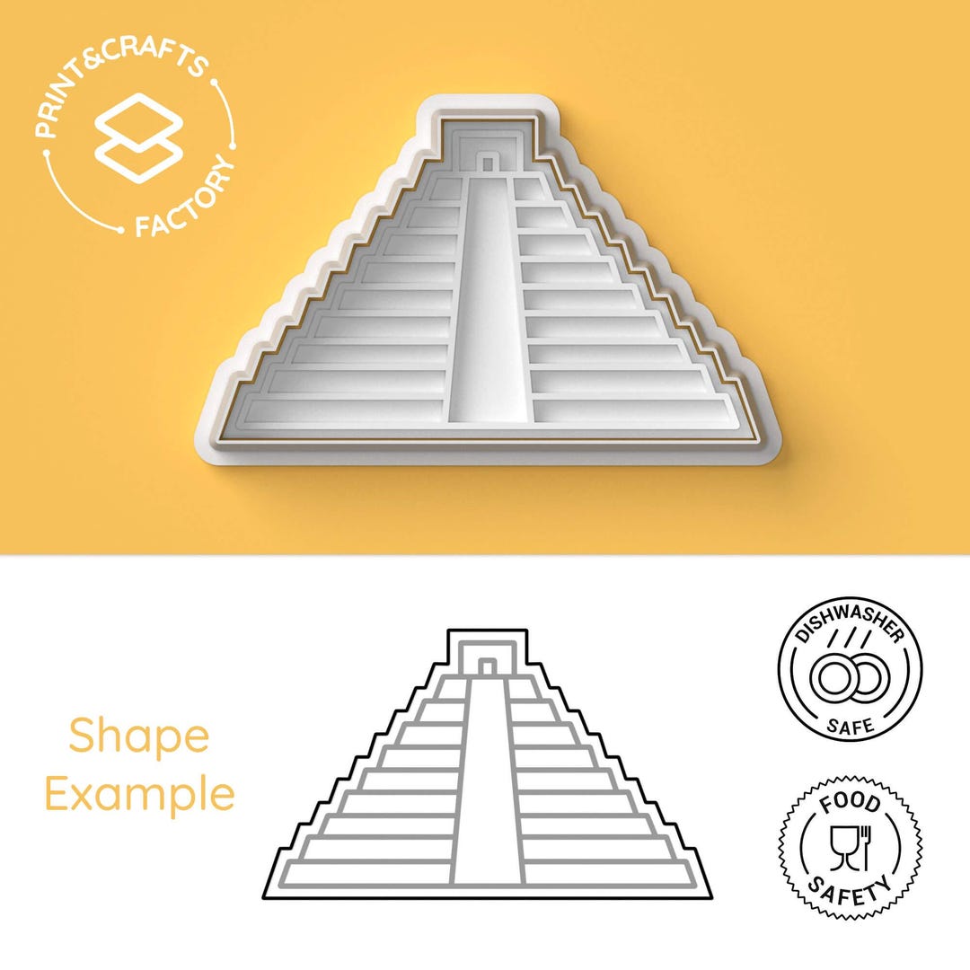 Front Mesoamerican Pyramids Cookie Cutter - Monument, Mexico, Great ...