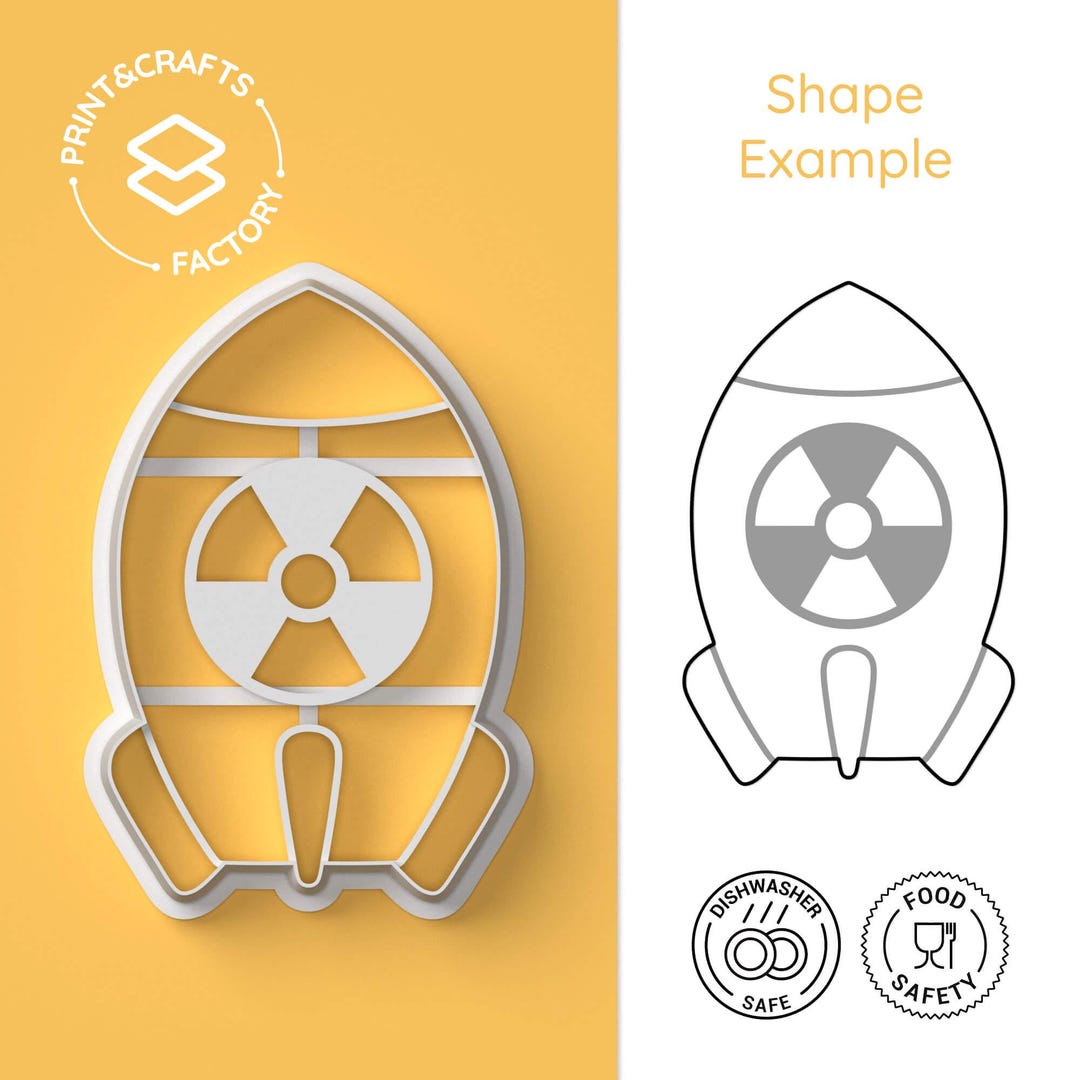 Atomic Bomb Cookie Cutter Nuclear Weapon, Radioactive, Hiroshima ...