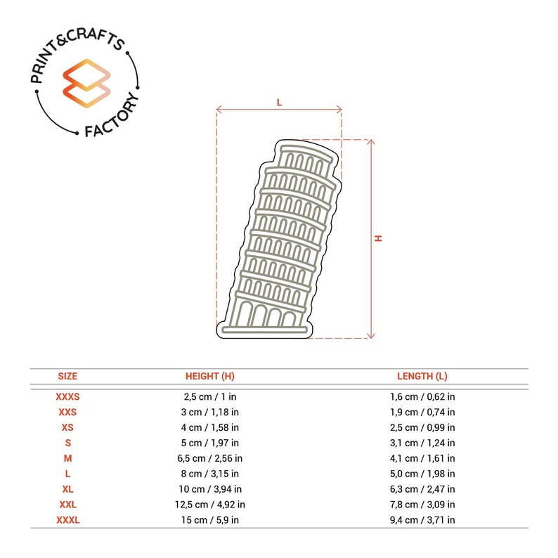 Pizza Tower Cookie Cutter - Monument, Italy, Pizza Monument - Ancient ...