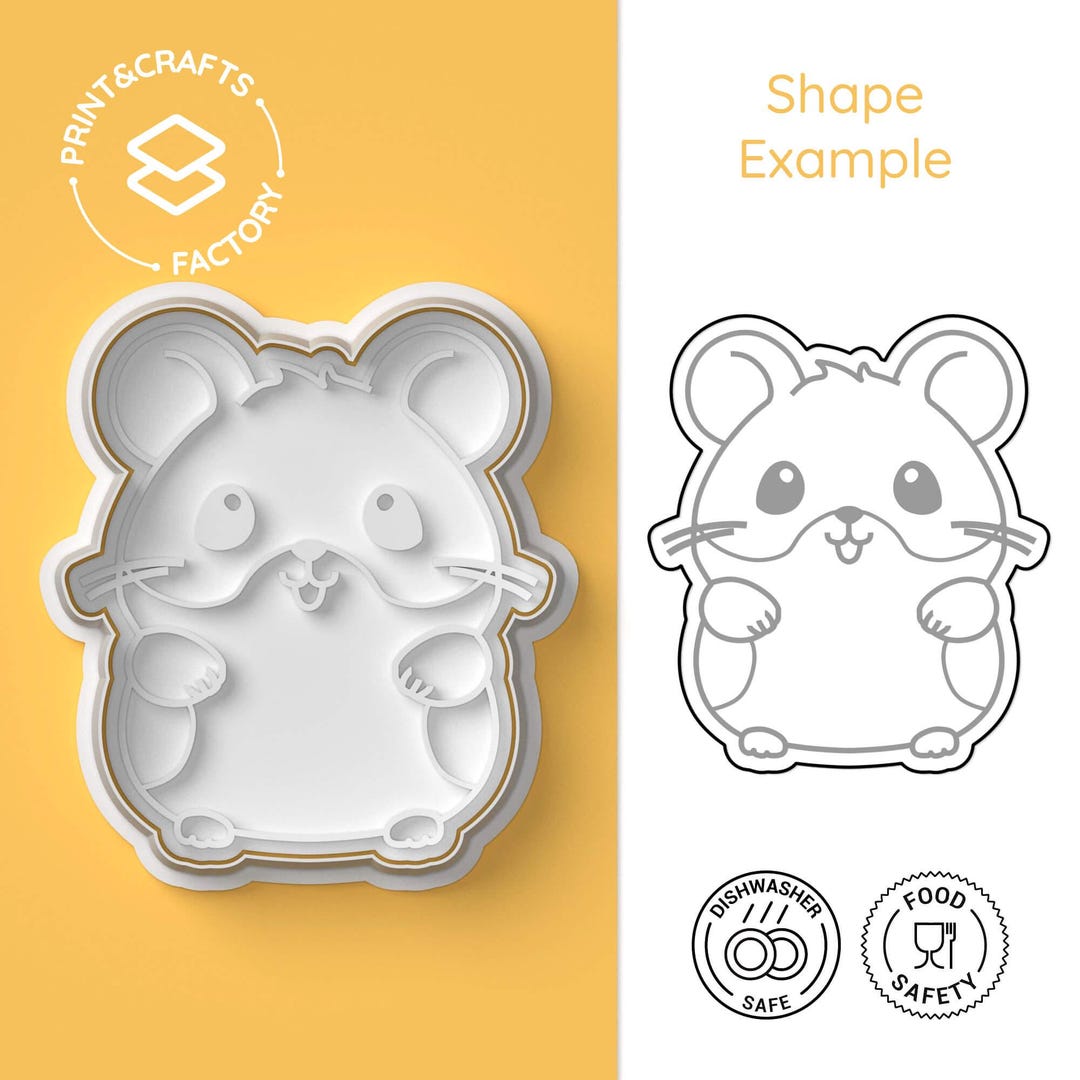 Cute Hamster Cookie Cutter - Animal, Cute, Pet Friends- Cute and Fun ...