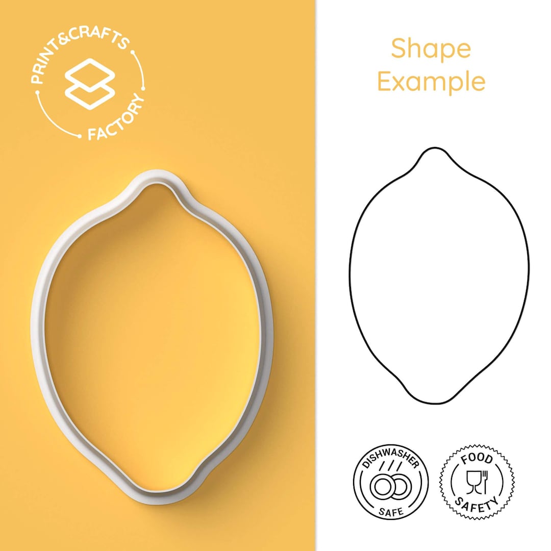 Lemon Cookie Cutter – Fruit Biscuit Mold, Summer Party Favor, Citrus ...