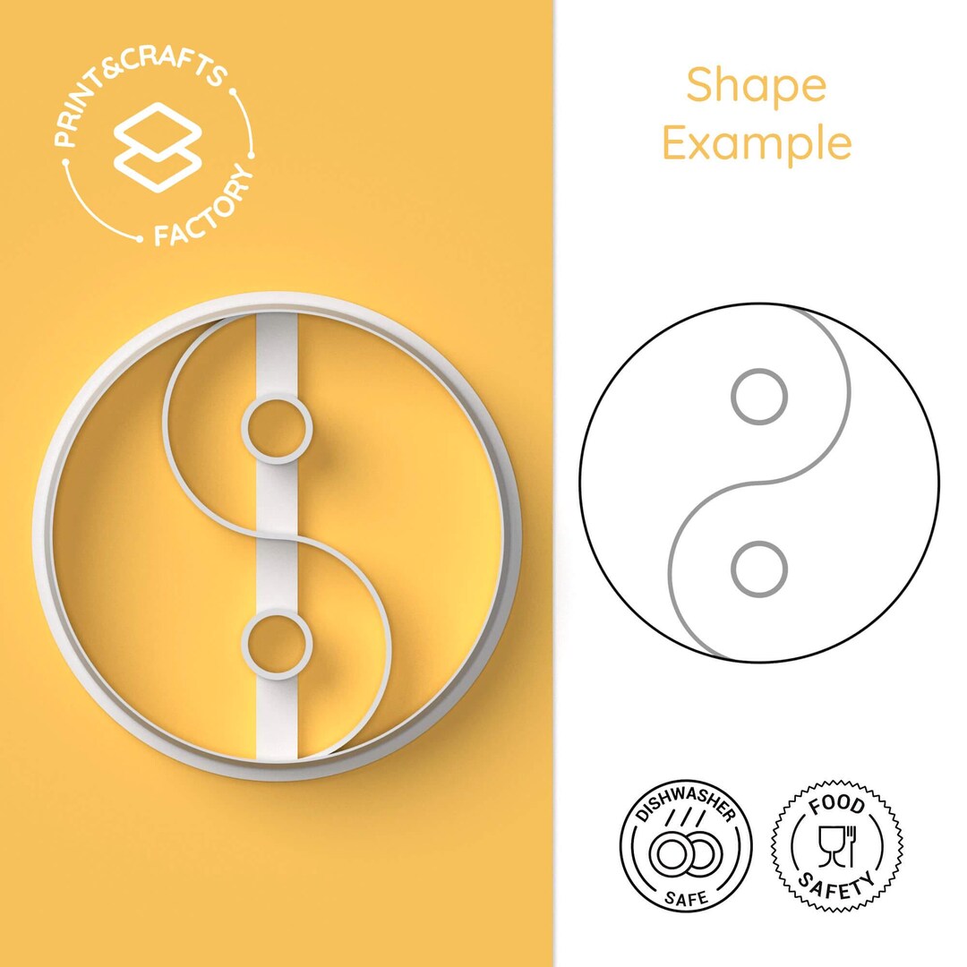 Yin Yang Cookie Cutter - Symbol, Balance, Harmony, Taoism - Balanced ...