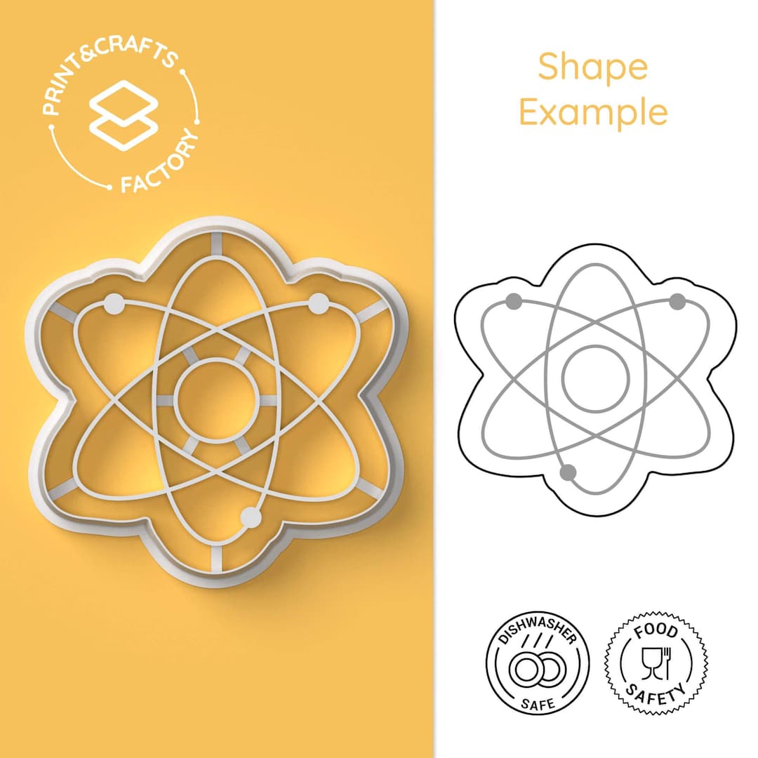 Atom Cookie Cutter - Science, Quantum, Particle, Energy - Scientific ...