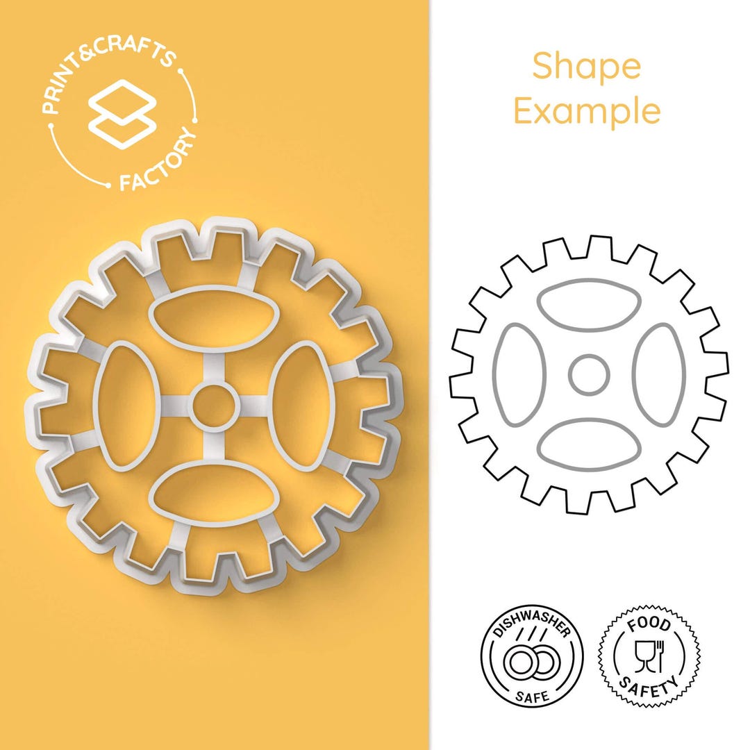 Steampunk Gear Cookie Cutter - Mechanic, Move, Clock - Mechanical and ...