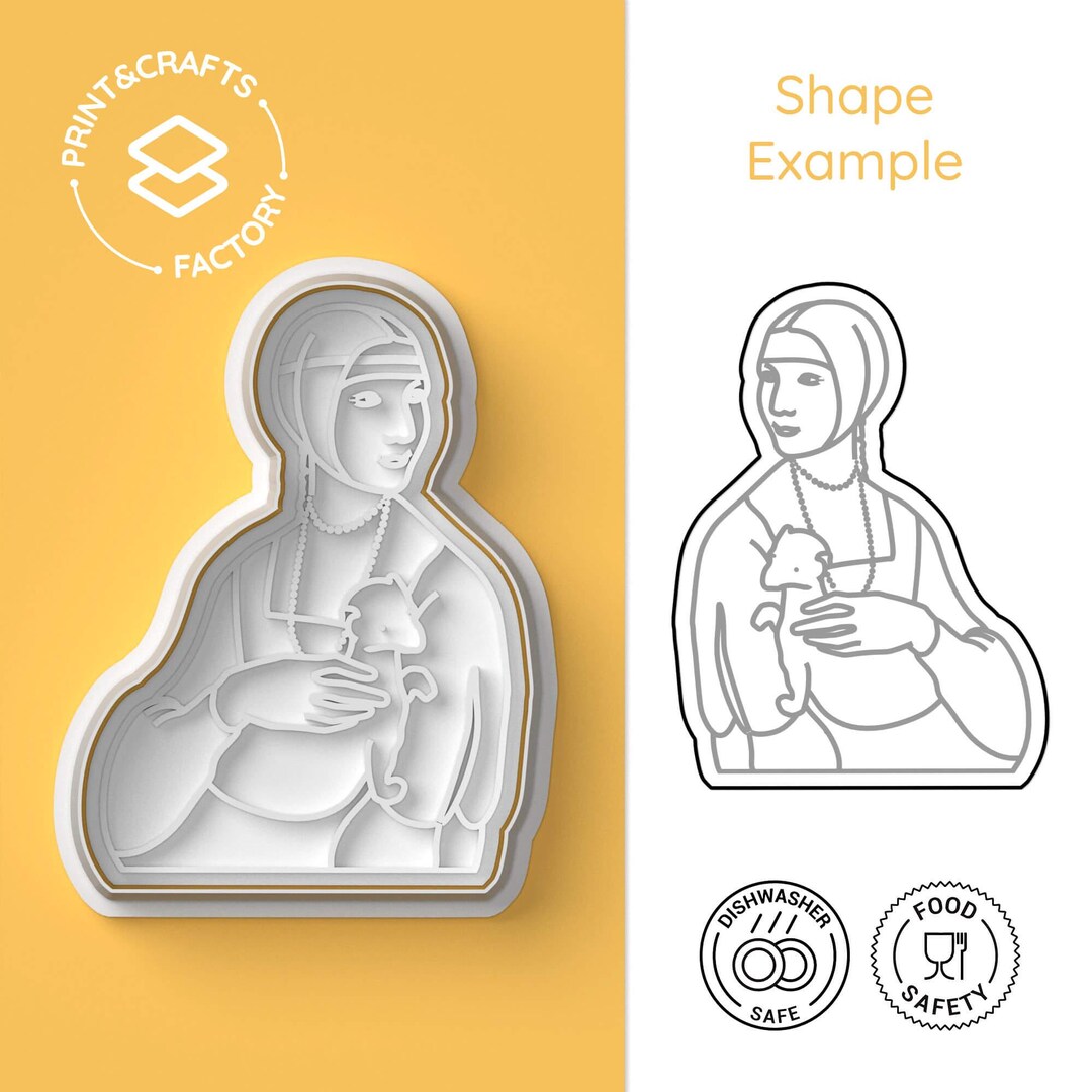 Portrait Gallerani Cookie Cutter - Art, Cecilia Gallerani, Italy ...