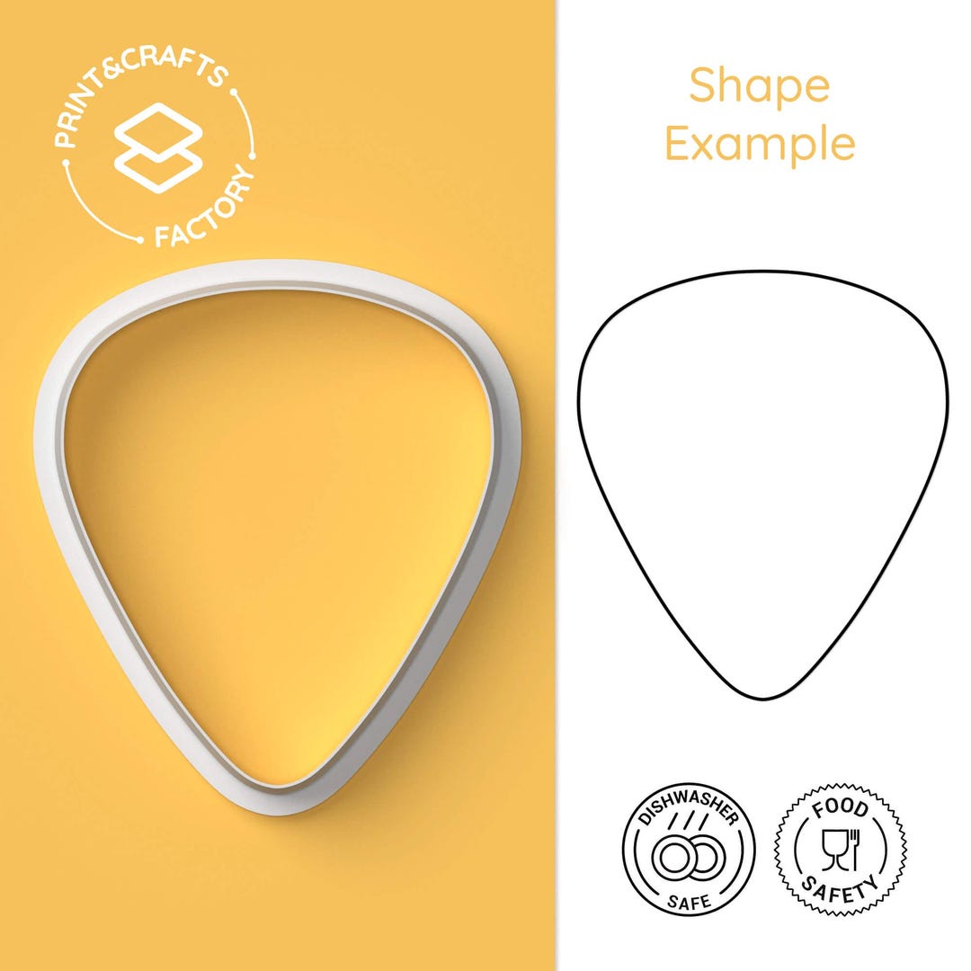 Guitar Pick Cookie Cutter – Rock, Music, Melody, Band, Cute, Whimsical ...