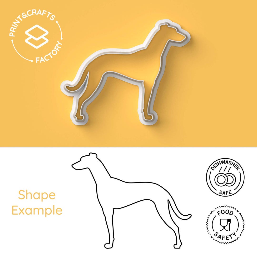 Dog English Greyhound Cookie Cutter - Animal, United Kingdom, Cute ...