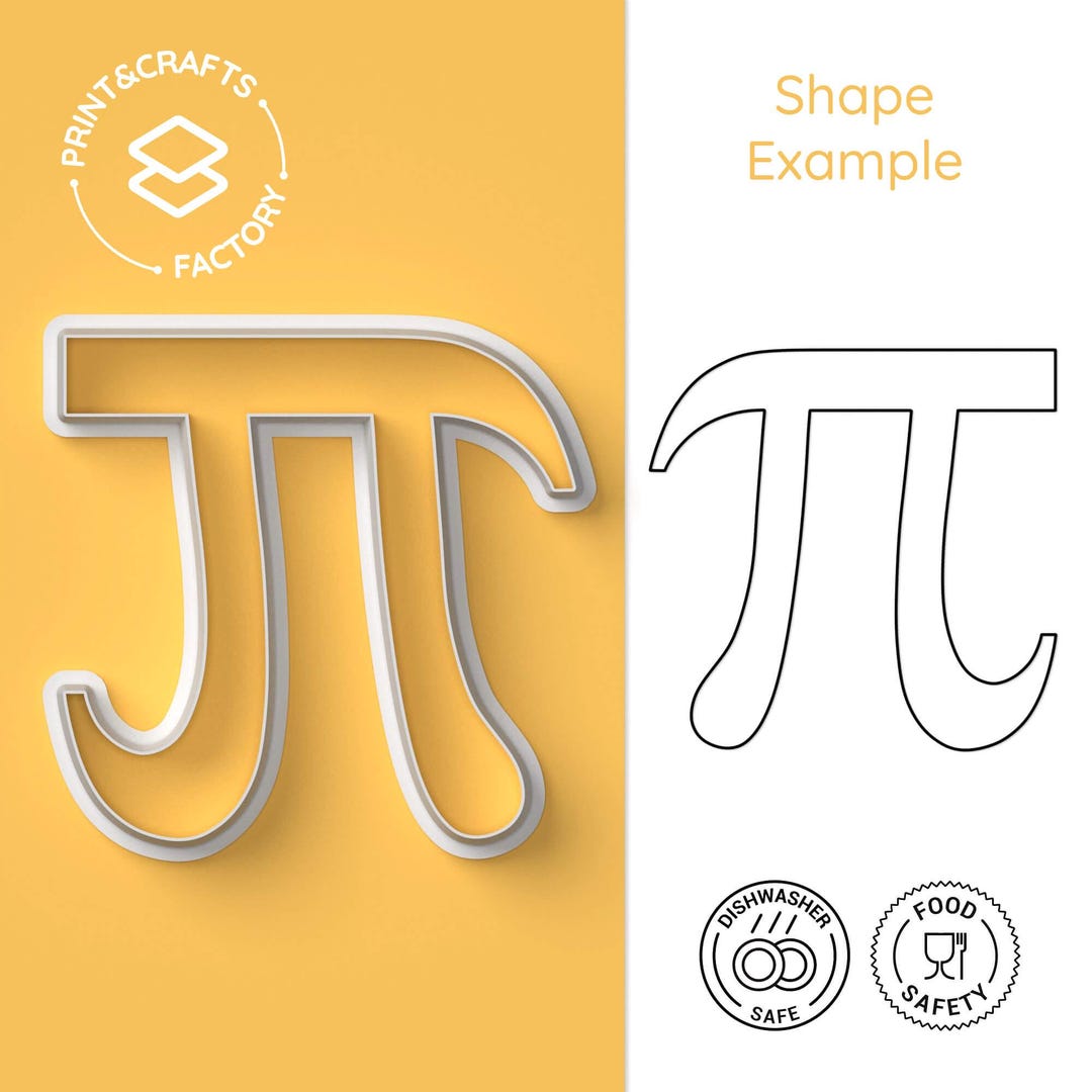 Pi Cookie Cutter - Symbols, Geometry, Circle - Fun and Unique Biscuit ...