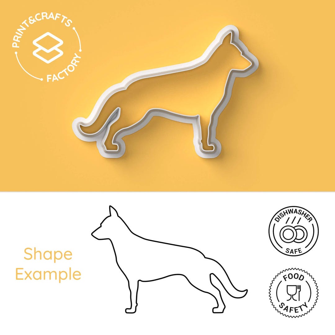 Dog German Shepherd Cookie Cutter - Animal, Germany, Cute, Love, Puppy ...