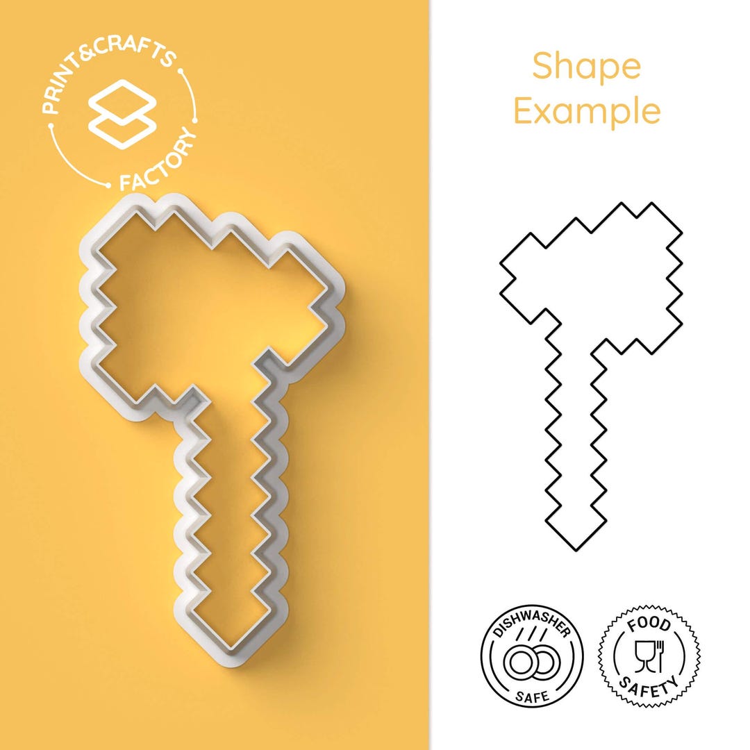 Pixel Ax Cookie Cutter - Pixel Art, Tool Geek Game - Retro and Fun ...