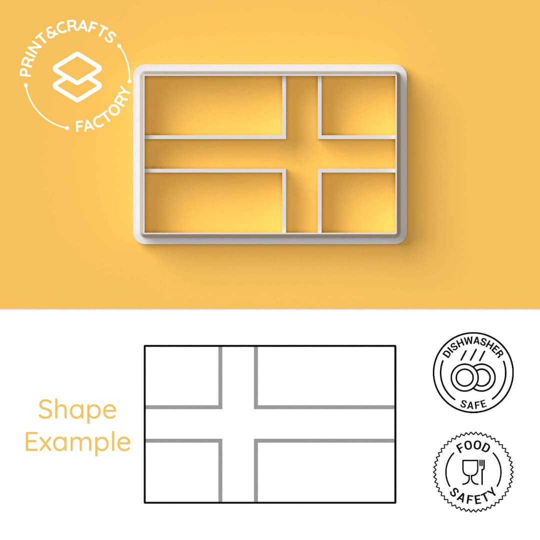 Sweden Flag Cookie Cutter - Country, World, Nation, Flag, August ...
