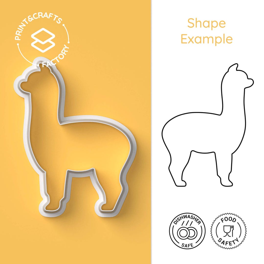 Alpaca Cookie Cutter - Animal, Farm, Love, Wool - Adorable and Fun ...