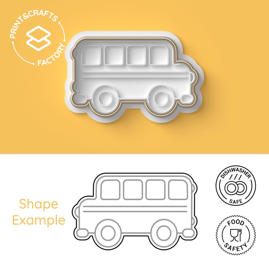 School Bus Cookie Cutter – Fun Back to School Biscuit Mold, Teacher ...