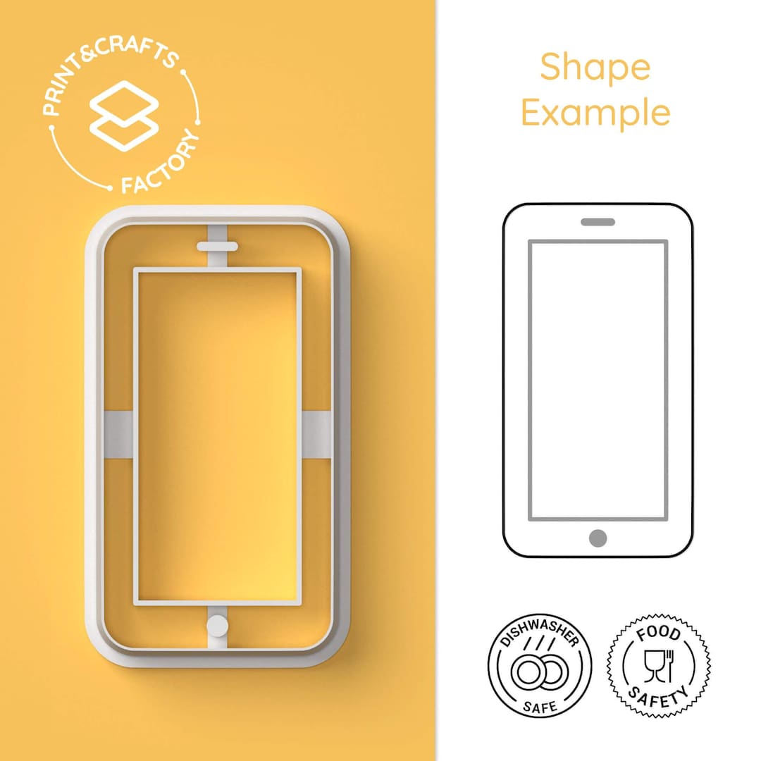 Smartphone Cookie Cutter - Technology, Mobile, Innovation - Modern and ...