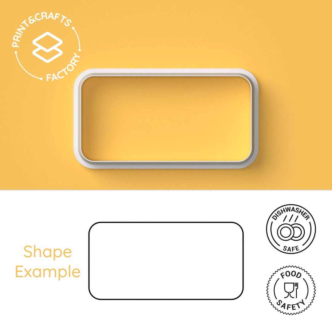 2:1 Rounded Rectangle Cookie Cutter - Shape, Edge, Geometry, Design ...