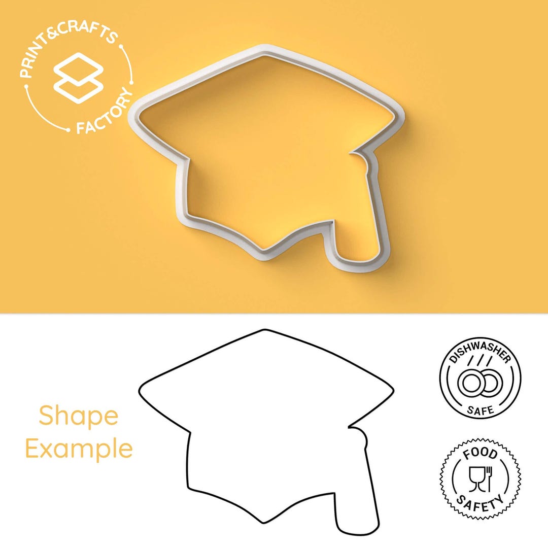 Graduation Hat Cookie Cutter - Graduation Tassel, Diploma, Honor Cords ...