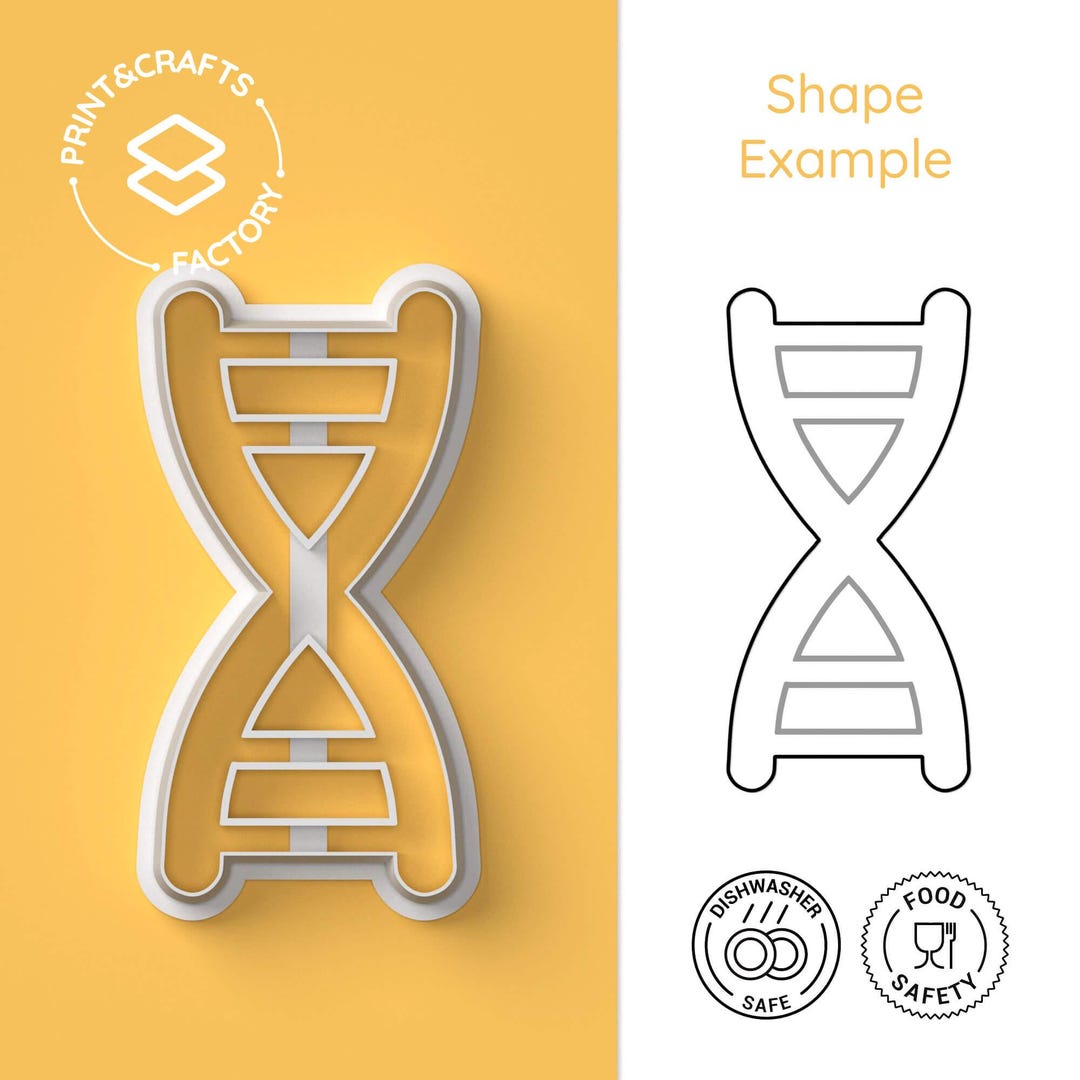 DNA Cookie Cutter - DNA, Science, Genetics, Genomics - Scientific and Fun Biscuit Mold for ...