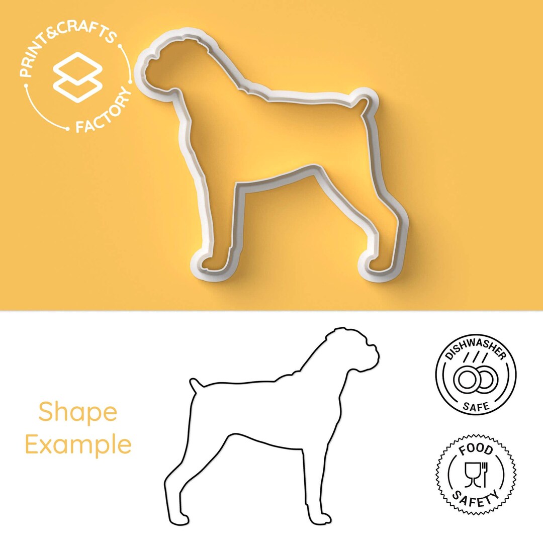 Dog Boxer Cookie Cutter - Animal, Germany, Cute, Love, Puppy - Adorable ...