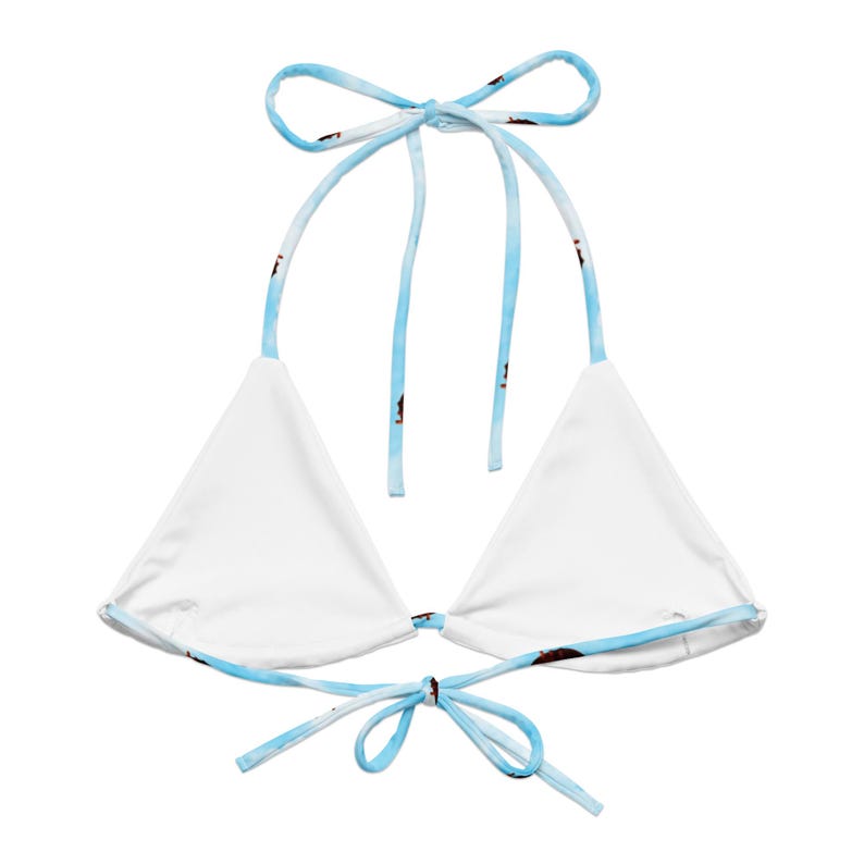 Sacred Red Heart Sky Triangle Bikini Top, Mexican Inspired Swimwear ...