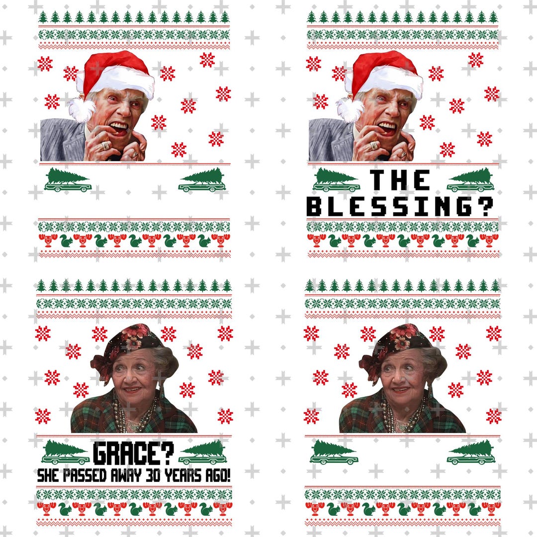Retro Ugly Christmas Png, Bundle the Blessing Ugly Png, Funny Christmas ...