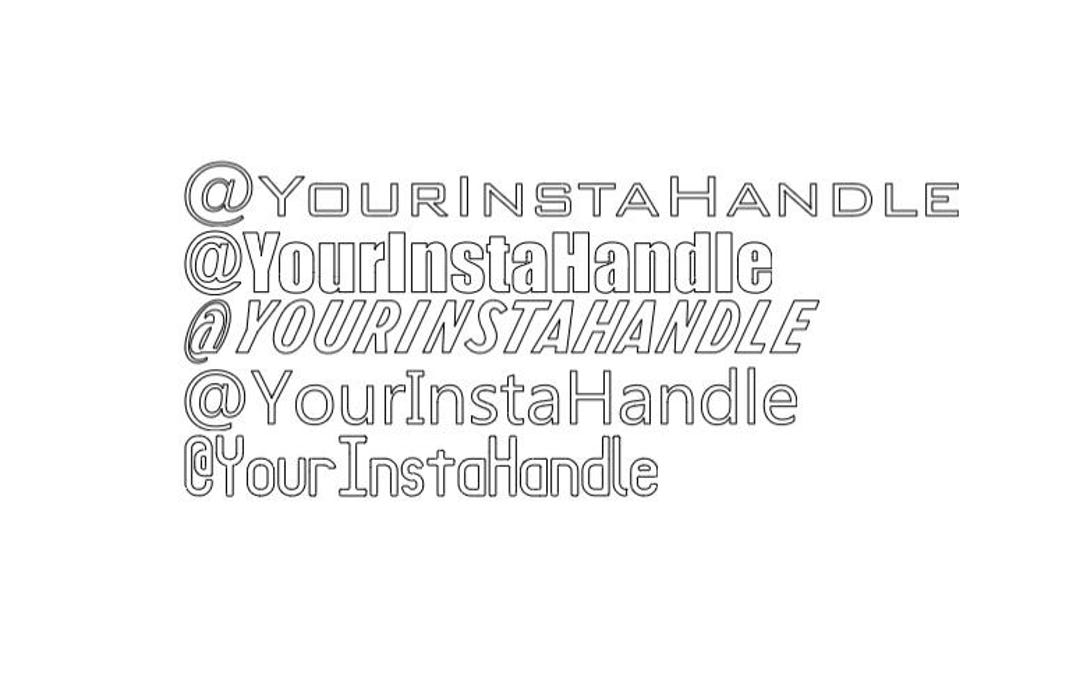 Instagram Handle Decal - Etsy