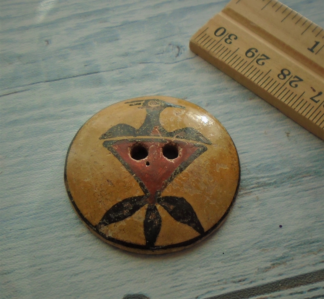 Native American Vintage Button Zia Thunderbird - Etsy