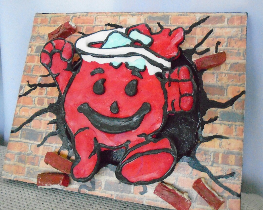 Oh Yeah Kool-aid Man Bursting Canvas Creation - Etsy