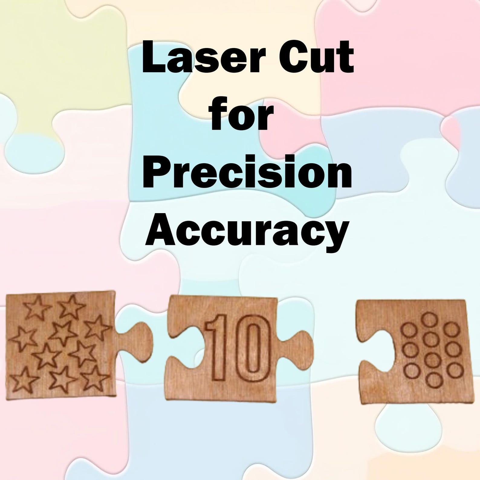 Laser-cut Wooden Number Puzzle - Educational Counting Toy for Kids ...