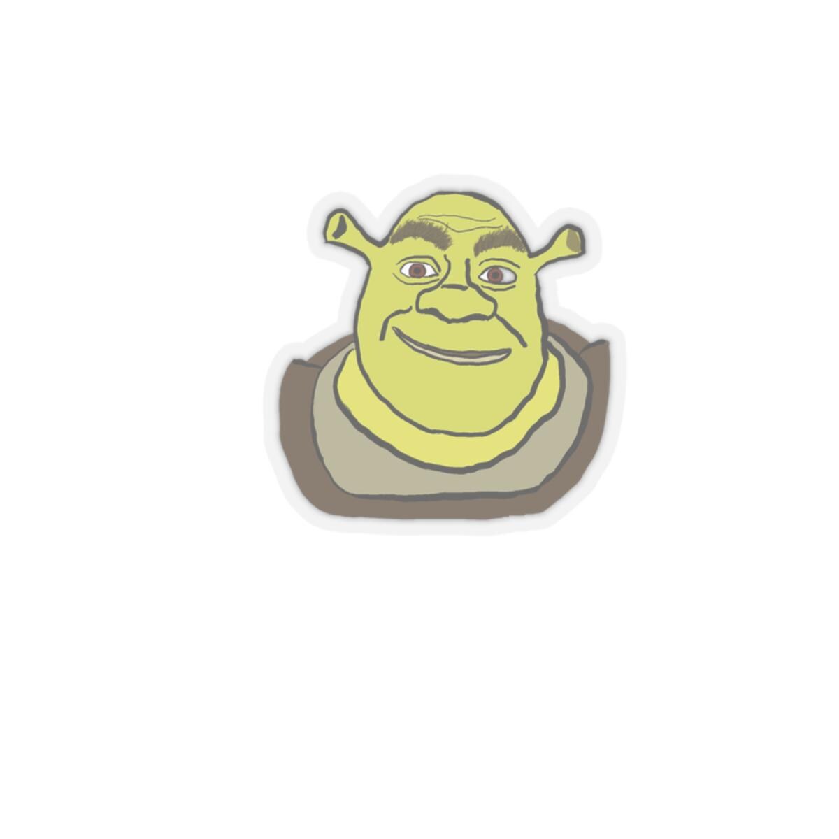 Shrek Sticker/ Hand Drawn/ Silly Sticker/ Funny/ Meme/ Green/ Movies ...