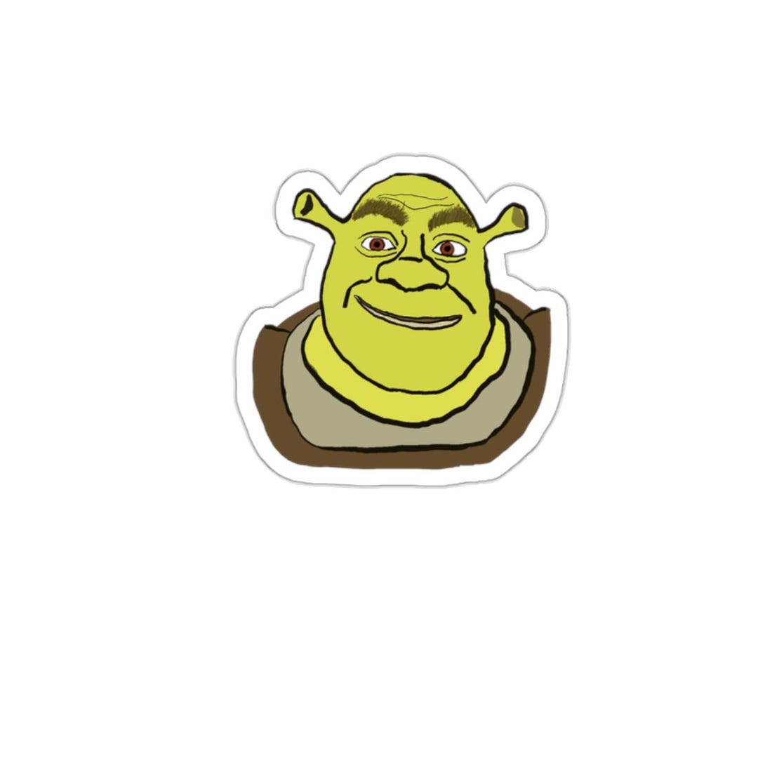 Shrek Sticker/ Hand Drawn/ Silly Sticker/ Funny/ Meme/ Green/ Movies ...