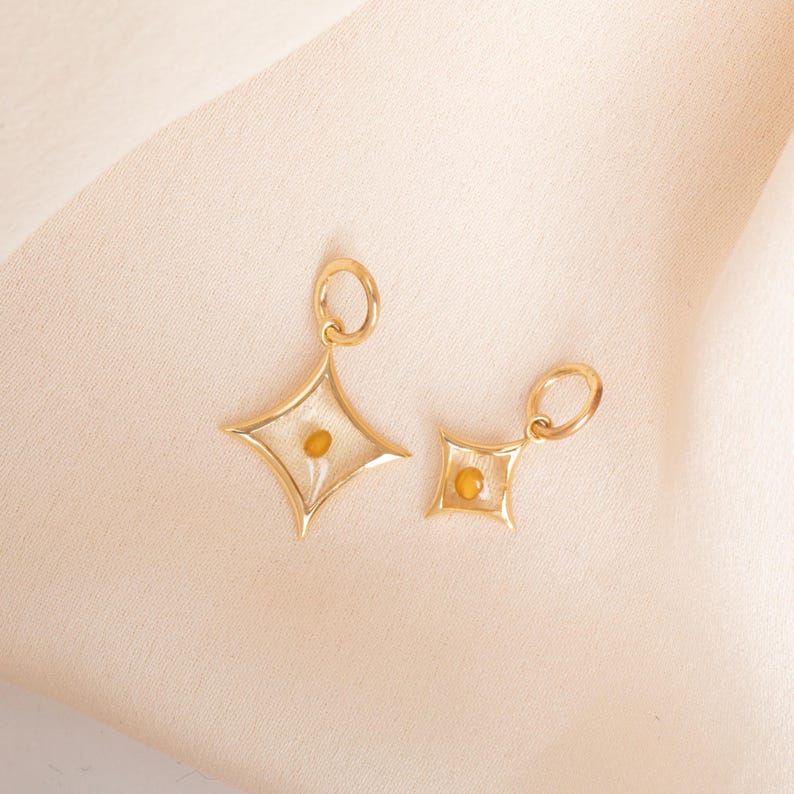 14k Solid Gold Mustard Seed Diamond Pendant Necklace – Symbol of Faith ...
