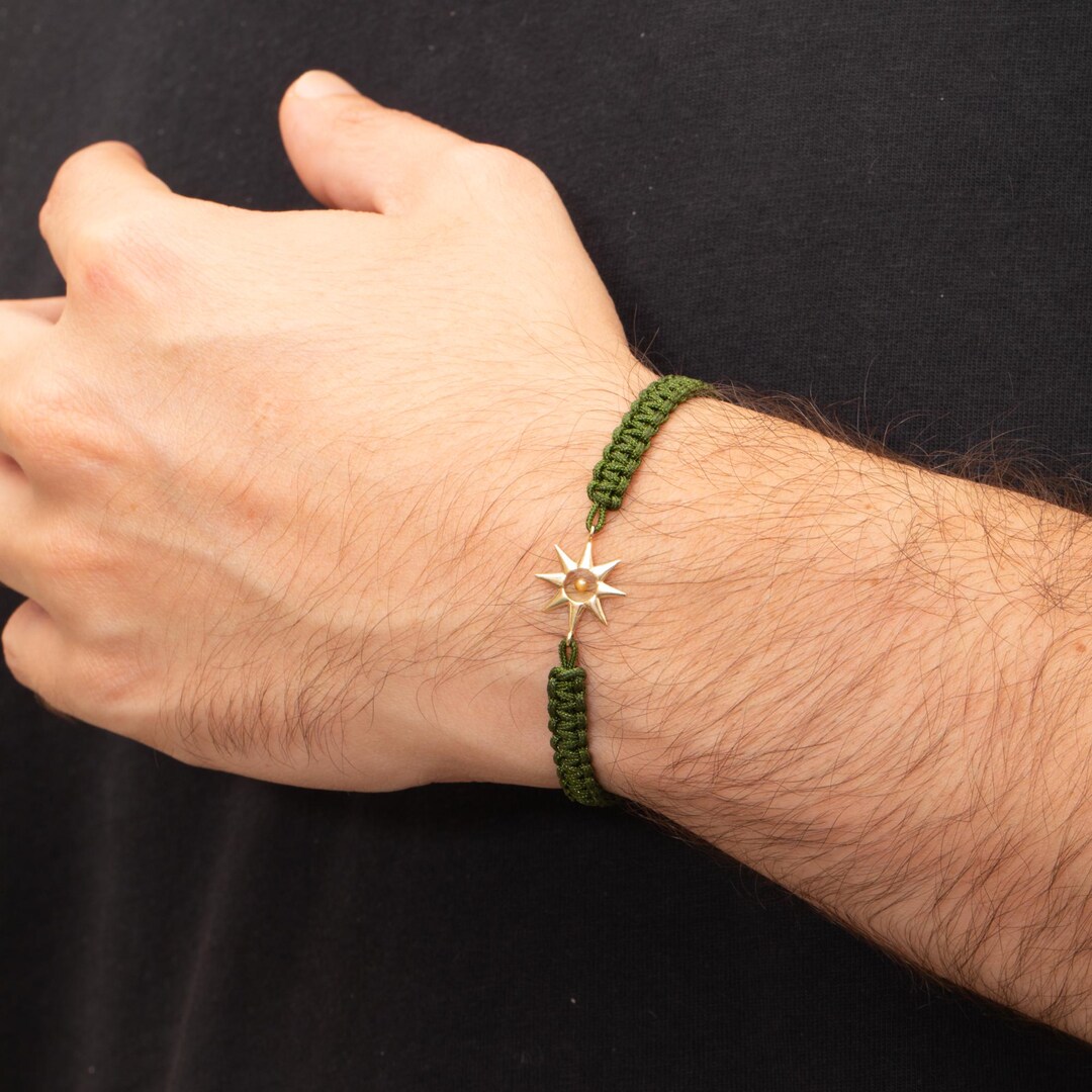 Star Charm Macrame Bracelet With Mustard Seed | 14k & 18k Gold ...