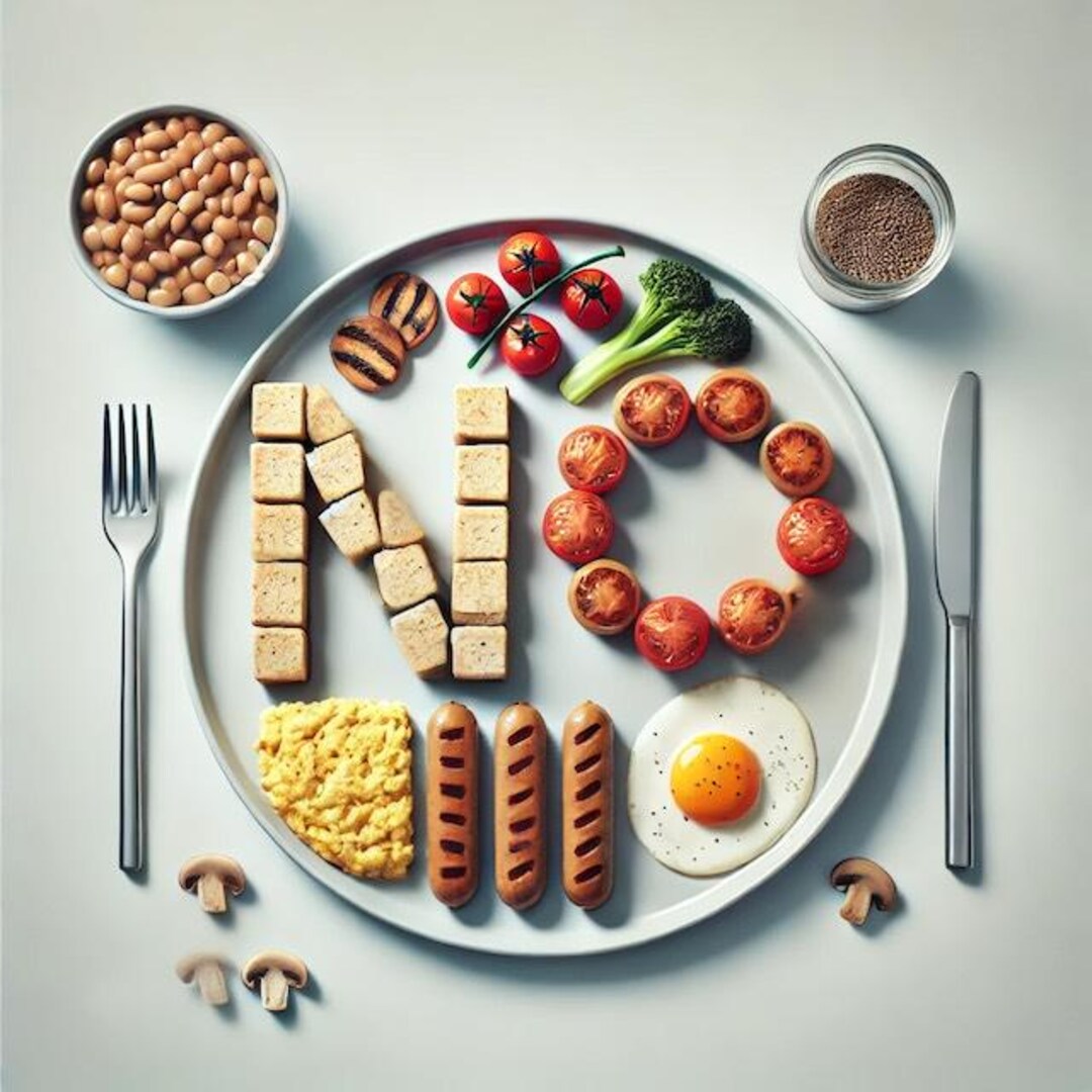 Vegan Breakfast Food Art PNG Image File, Digital Download, Curated AI ...