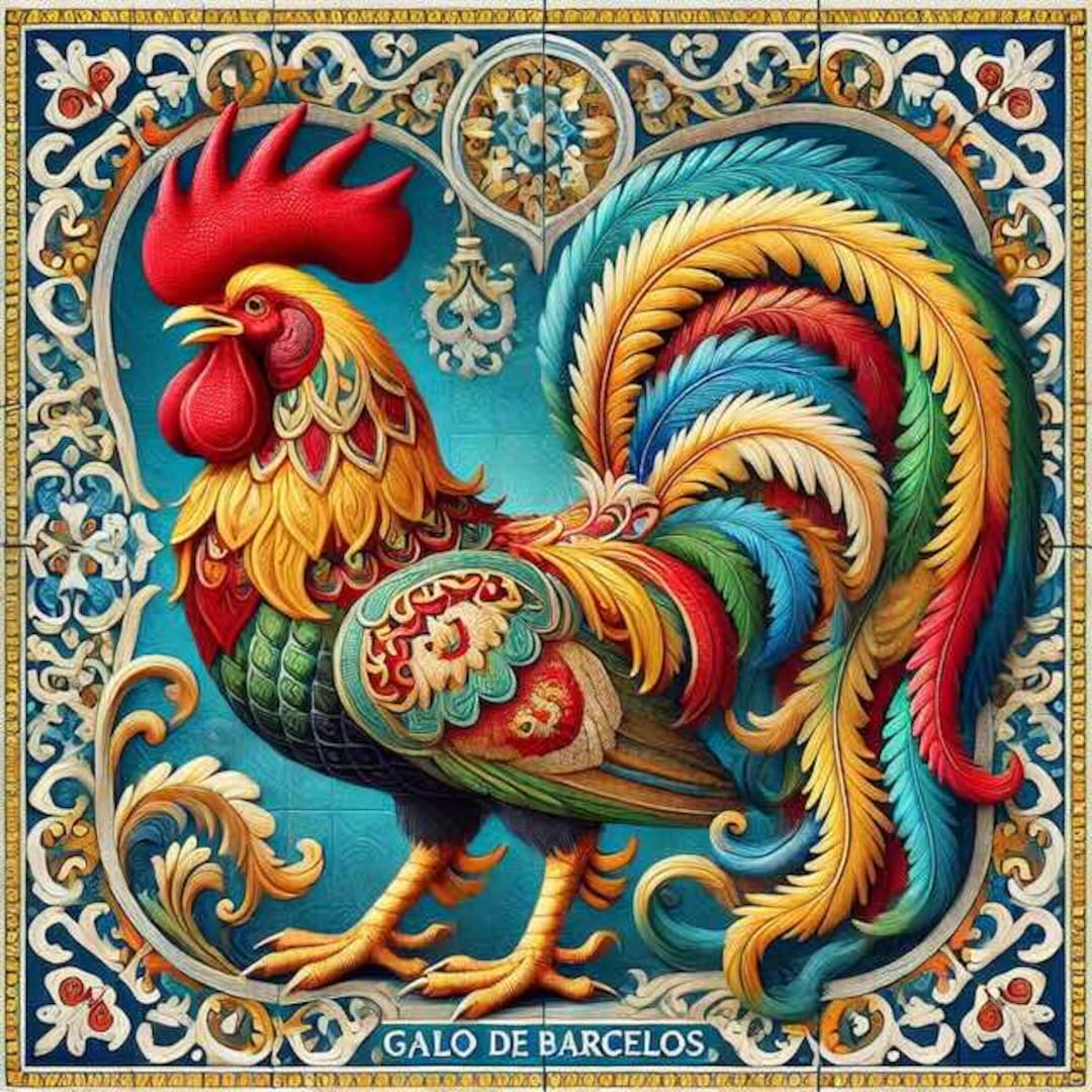 Galo De Barcelos Portuguese Icons PNG Image File, Digital Download ...
