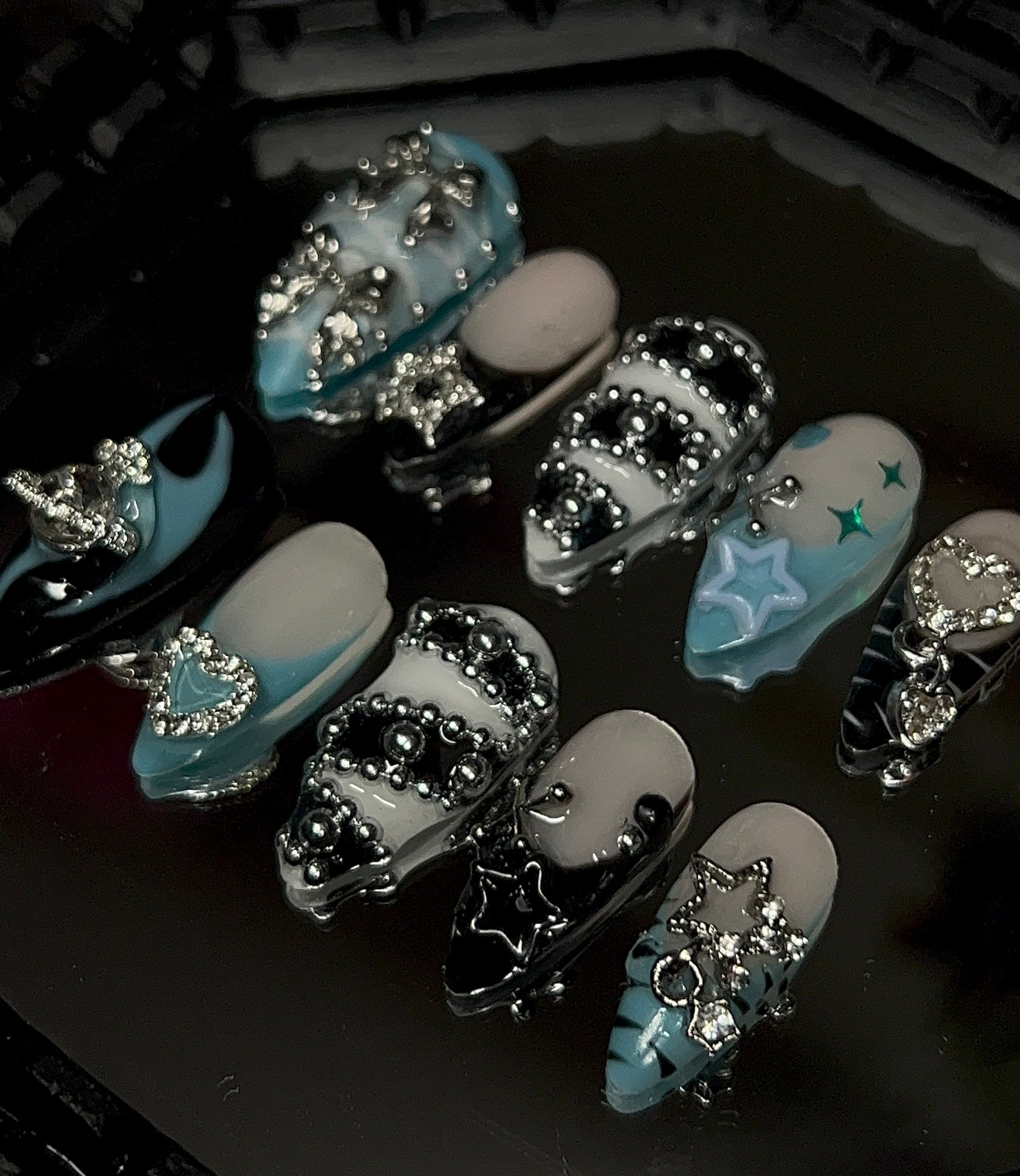 BB Belt/y2k Press-on Nails Custom Press-on Nails Reusable Press-on ...