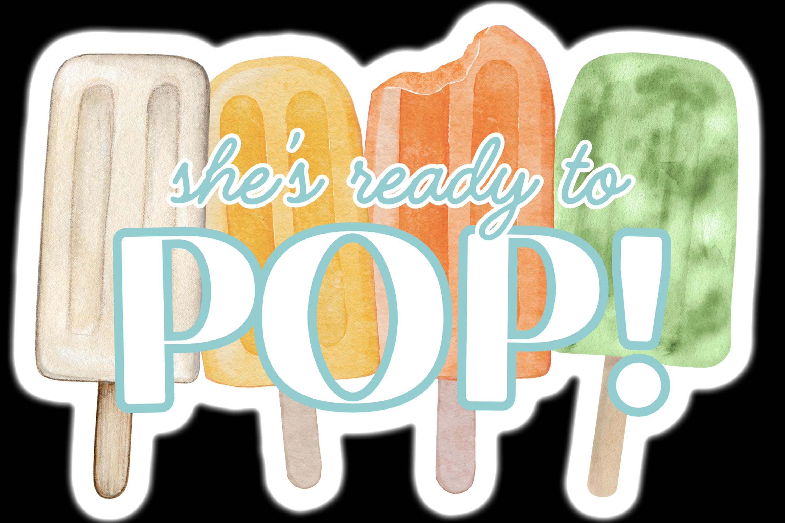 Baby Shower Sticker/decal 'she's Ready to Pop' - Etsy