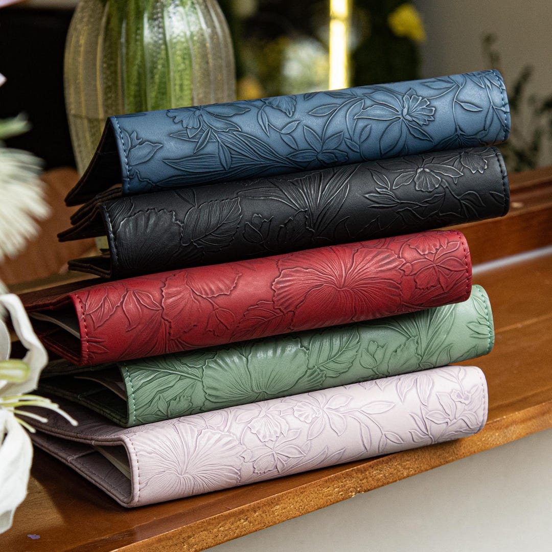 Embossed A4/A5/B5 Binder Cover, Personalized Leather Journal ...