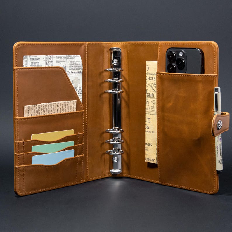 Custom A5/B5/A4 Genuine Leather Journal, Personalized Leather Binder ...