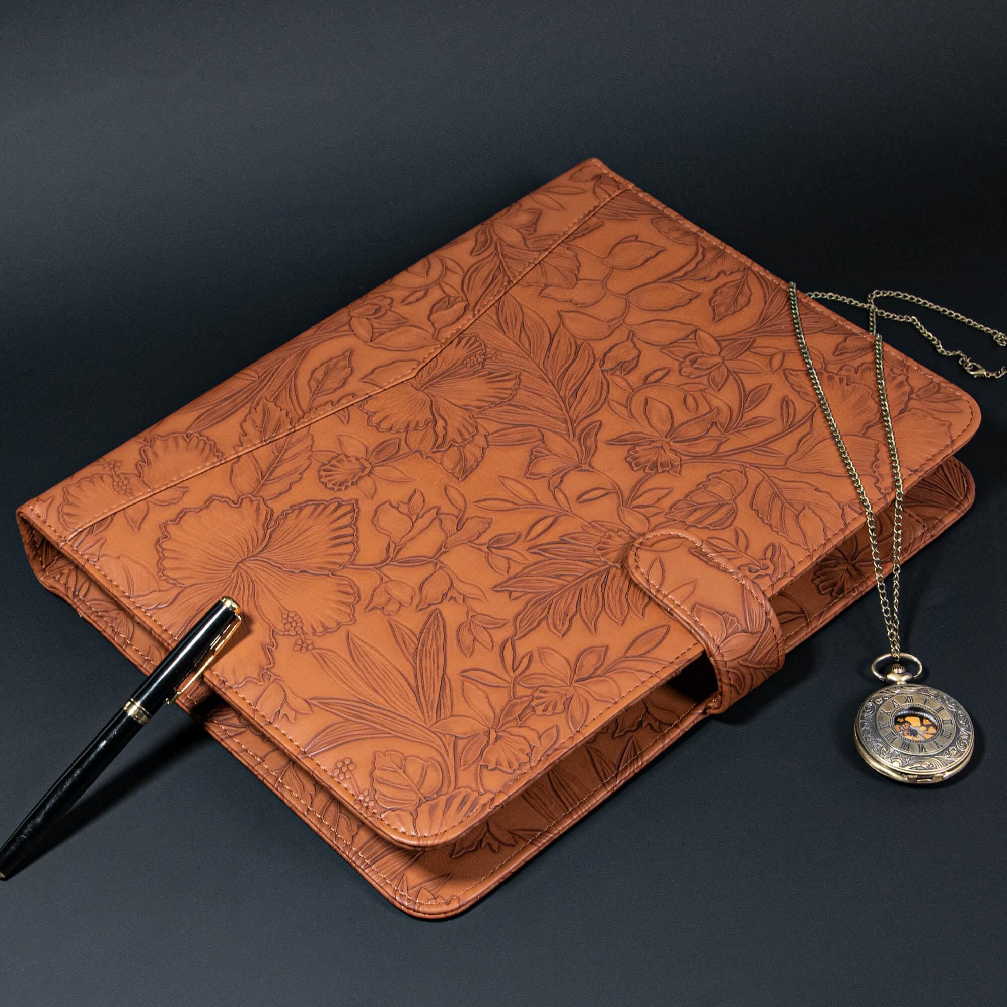 Personalized Leather A4 Ring Binder,embossed 2/3/4ring Binder Leather ...