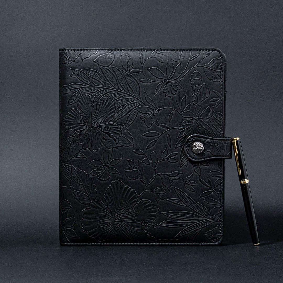 6-ring Binder Embossed Daily Leather Cover,personalized A5 Refillable ...