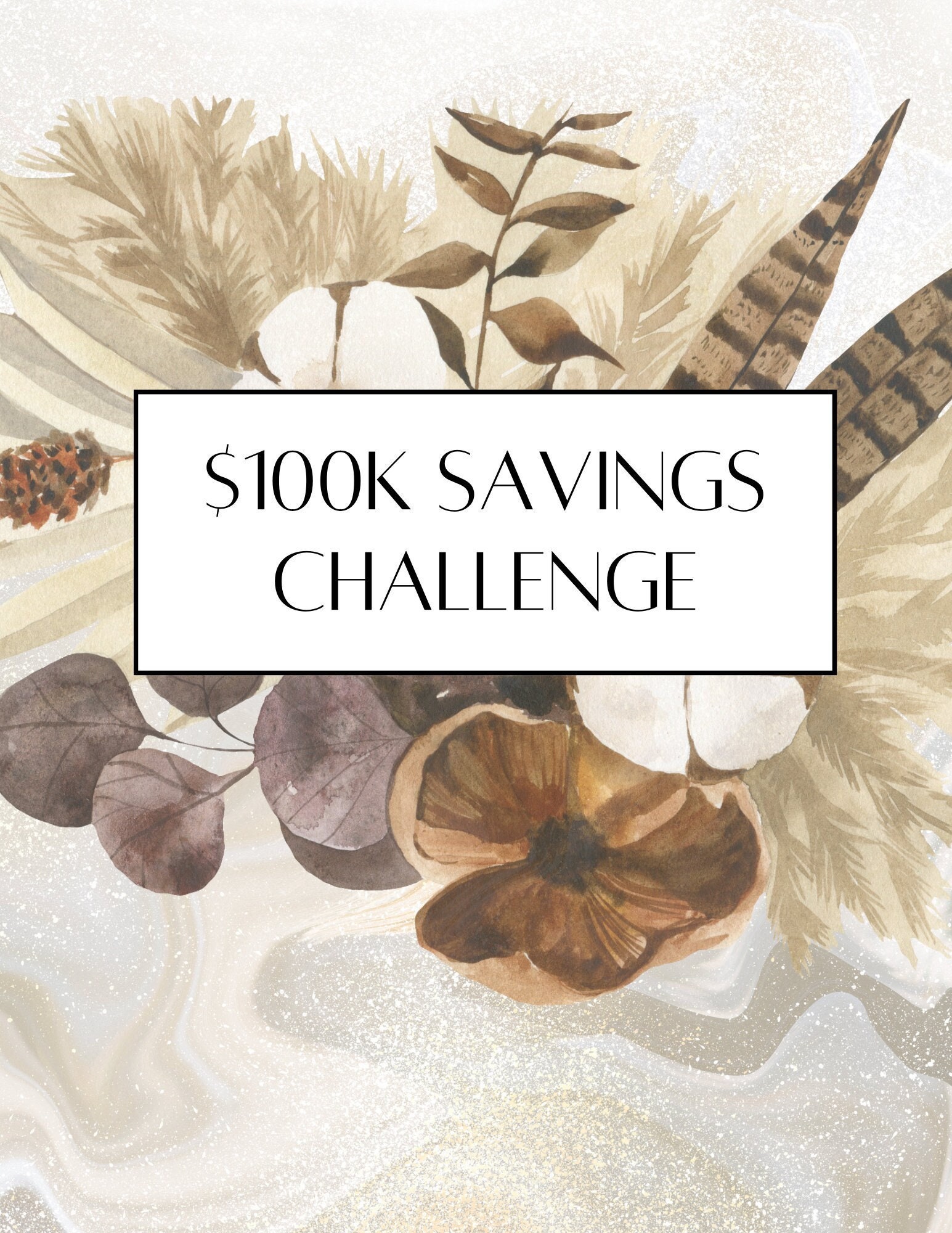 100K Savings Challenge Book - Etsy