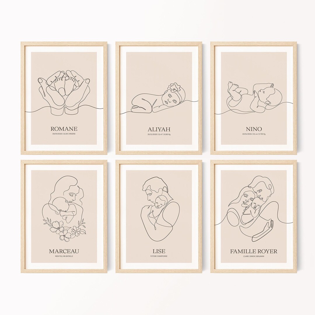 Personalized Birth Poster - Baby Poster With First Name - Customizable ...