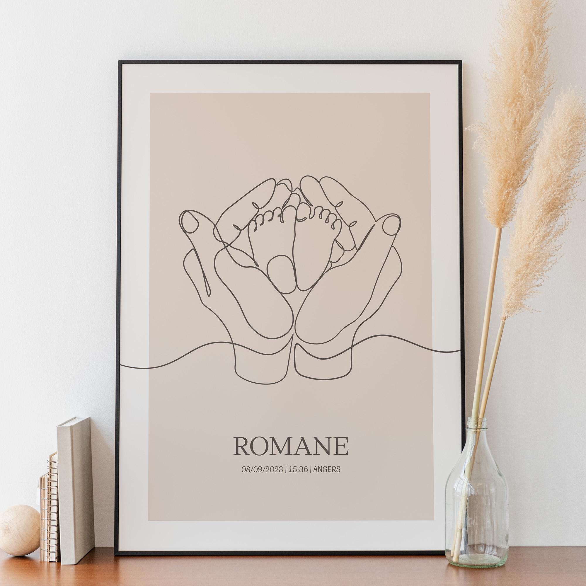Personalized Birth Poster - Baby Poster With First Name - Customizable ...
