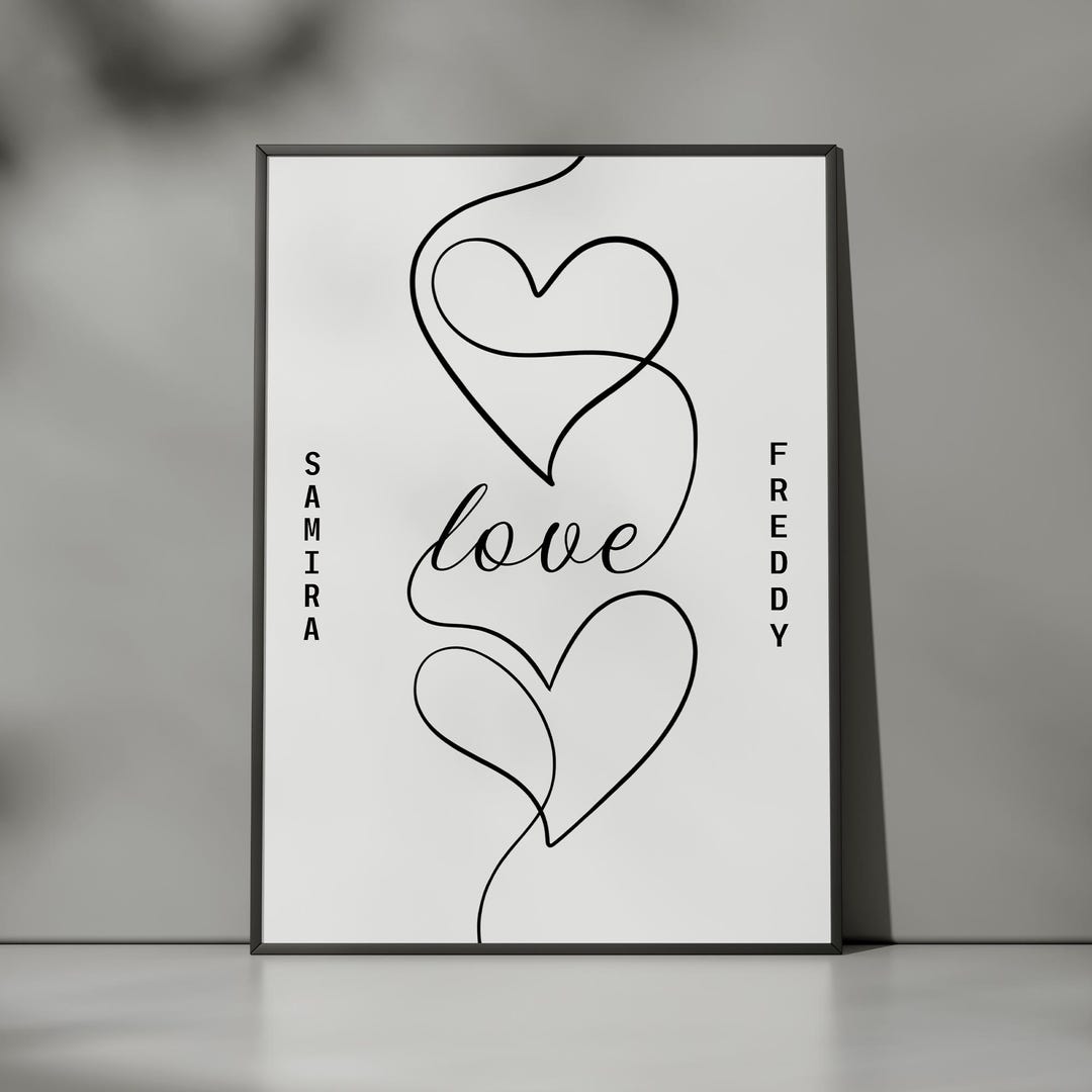 Personalized Love Couple Poster - Lovers Poster - Love Poster With ...
