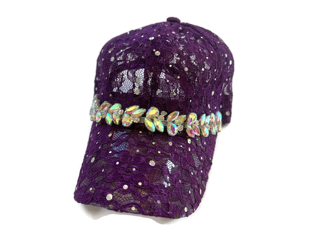 Women's Baseball Hat, Jeweled Baseball Cap, Golf Gift, Lace Baseball ...