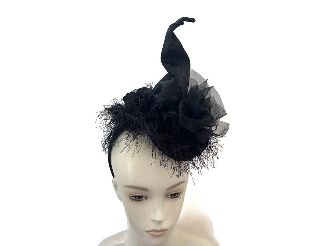 Witch Hat Fascinator Pin Up Burlesque Headpiece Witch's - Etsy