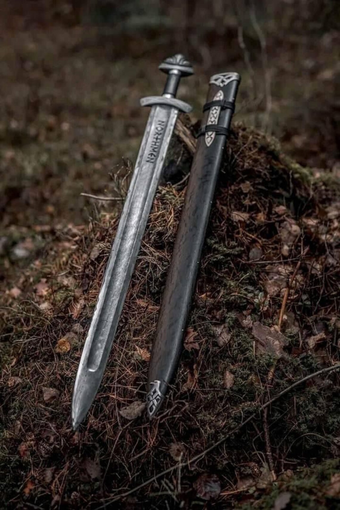 Hand Forged Damascus Steel NORTHMEN Sword, Medieval Viking Sword, Sword ...